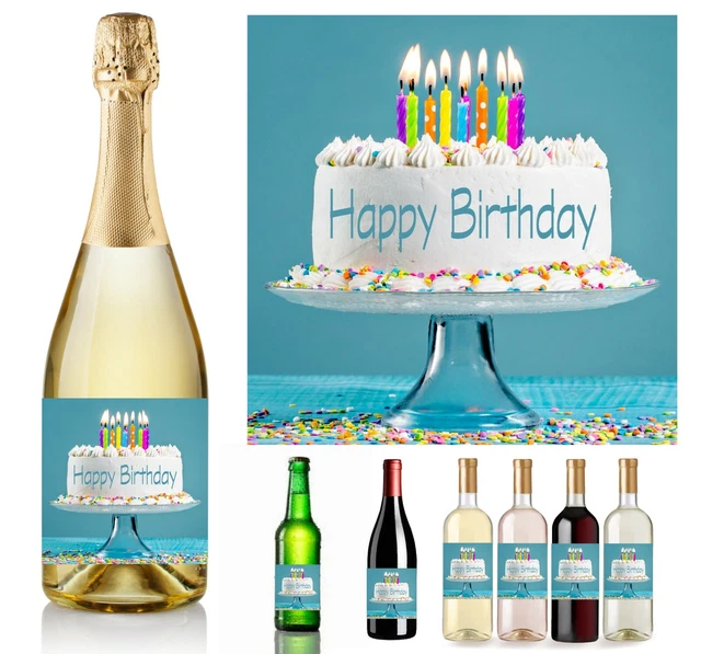 1 AUFKLEBER FLASCHENETIKETT - Herzlichen Glückwunsch zum Geburtstag ...