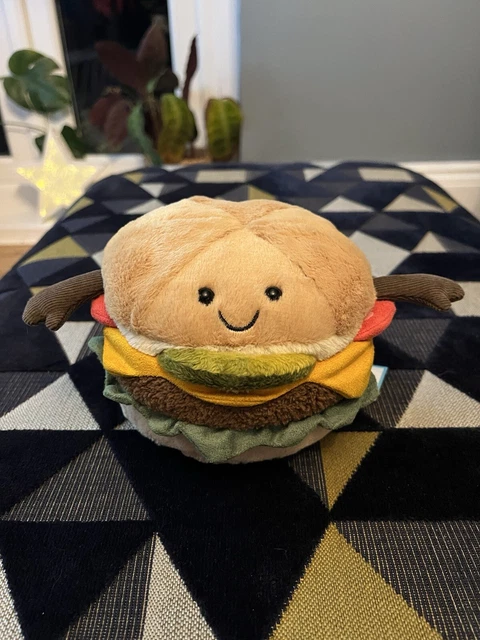 JELLYCAT AMUSEABLES BURGER, Soft Plush Food Toy, BNWT £0.99 - PicClick UK