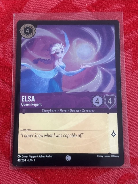 FOIL DISNEY LORCANA First Chapter - Elsa - Queen Regent - #40/204 NM/M ...