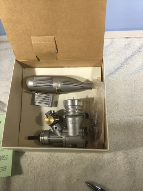 NEW VINTAGE K&B MODEL ENGINE No. 4011 .40 R/C Front Rotor & Carb ...