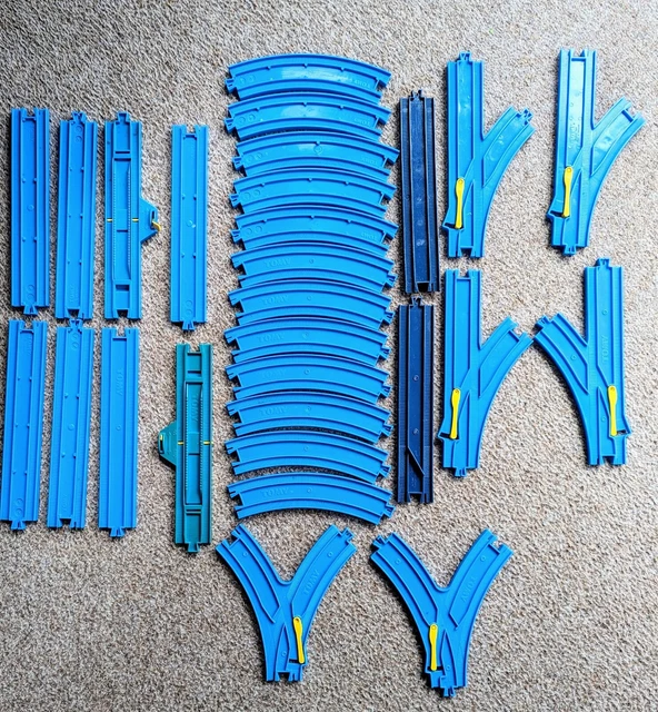 THOMAS AND FRIENDS Tomy Track Master Blue Track Plus Accessories £35.00 ...