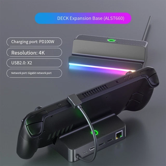 FÜR STEAM DECK 4K Video Adapter Dock mit kompaktem Design und ABS ...