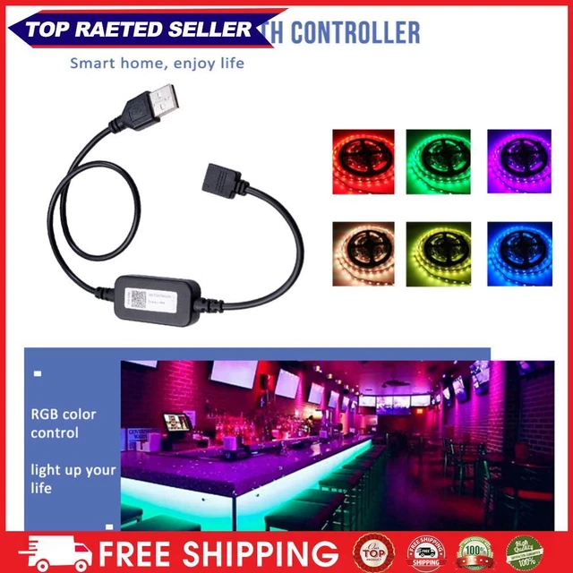 5V USB BLUETOOTH-COMPATIBLE RGB LED Strip Light Phone App Control Music ...