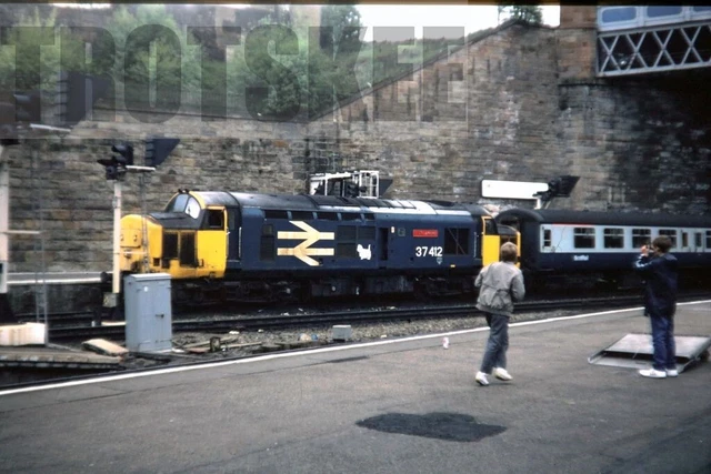 35MM SLIDE BR British Rail Diesel Loco Class 37 37412 1987 Original £4. ...