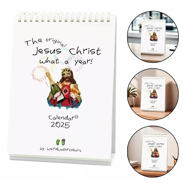 JESUS CHRIST WHAT A YEAR Calendar 2025, Inspiring Jesus Painting ...