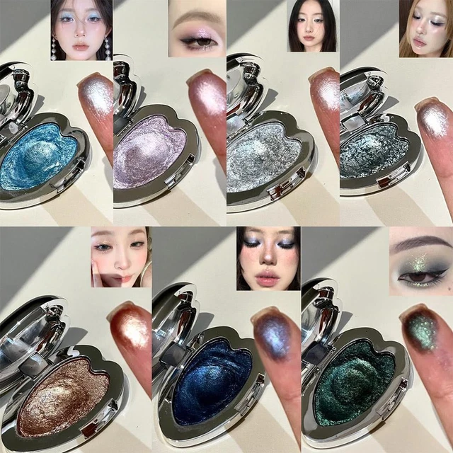 PURPLE EYESHADOW PALETTE Sparkling Mousse Shimmer White Highlighter £4. ...