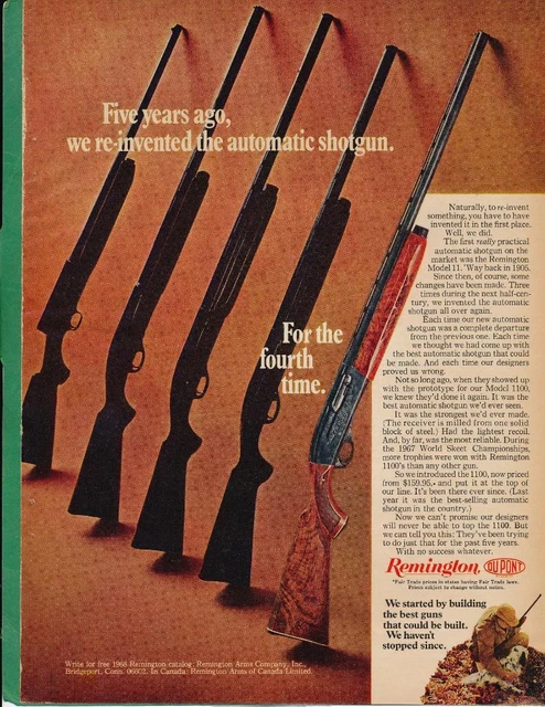 MAGAZINE AD - 1968 - Remington Model 11 Shotgun EUR 7,41 - PicClick FR