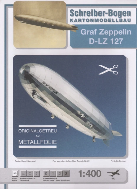 CARD MODEL KIT Airship Graf Zeppelin (Foil) £31.95 - PicClick UK
