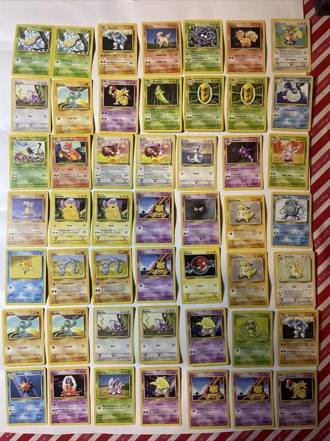 POKÉMON WOTC BASE Set Bundle.49x Cards.common And Uncommons EUR 1,16 - PicClick IT
