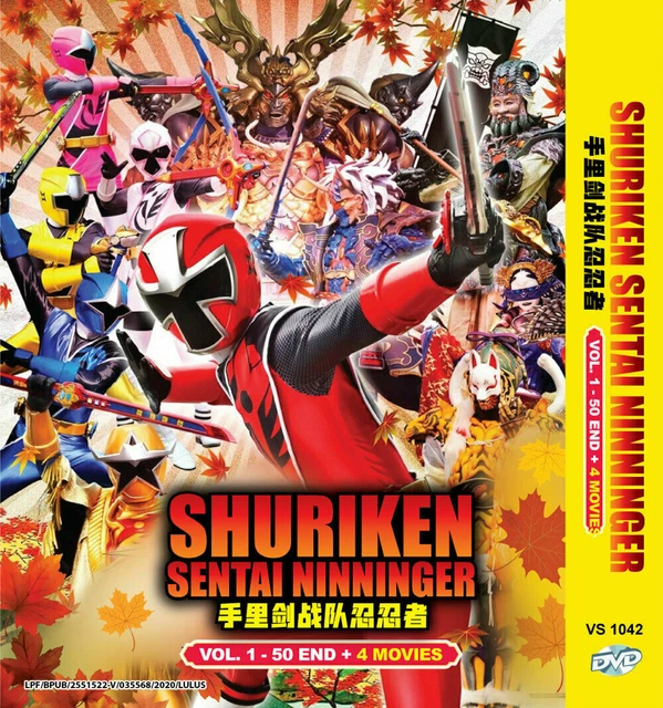 DVD~JAPANESE LIVE ACTION Shuriken Sentai Ninninger Vol.1-50 End + 4 ...