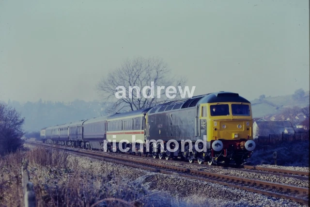 47628 CLASS 47 Diesel Locomotive & Train 10 Dec 1987 Original 35mm ...