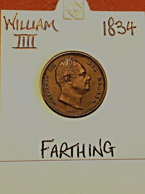 WILLIAM IIII FARTHING for 1834 £24.00 - PicClick UK