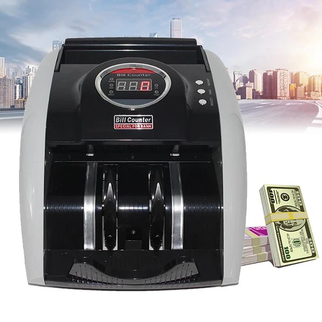 LED DISPLAY MONEY Counting Machine UV/MG Banknote Counter Machine 5200 ...