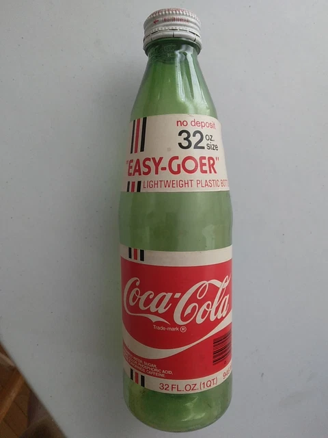 RARE VINTAGE 1970S 1st Generation PLASTIC easy-goer bottle 32 OZ COKE £ ...
