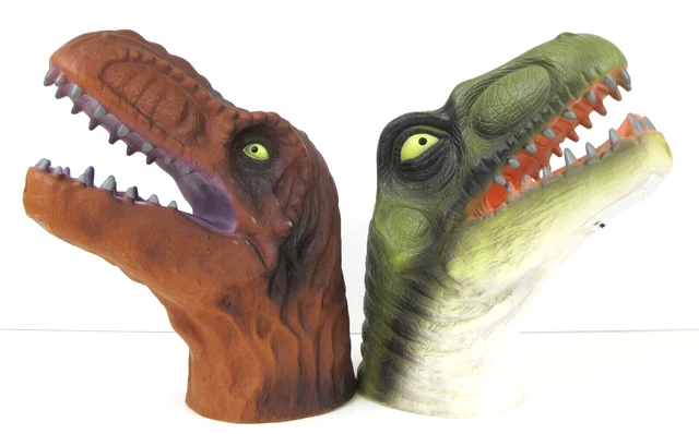 VELOCIRAPTOR/T-REX DINOSAUR TOYS R Us Electronic Hand Puppets Dinosaur ...