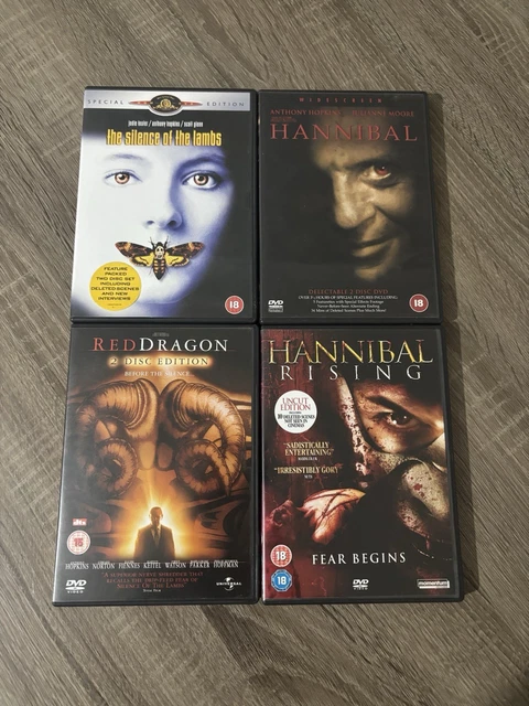 HANNIBAL LECTER QUADRILOGY 1-4 DVD COLLECTION PART 1 2 3 4 MOVIE FILM ...
