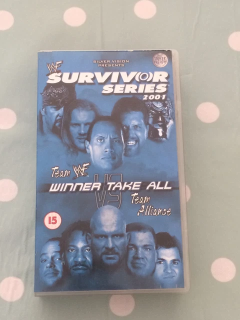 WWF SURVIVOR SERIES 2001 VHS WWF/WWE Wrestling The Rock Stone Cold Kurt ...