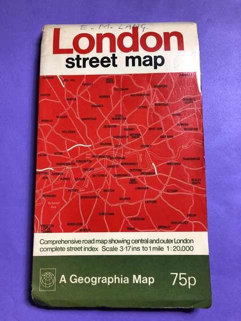 LONDON STREET MAP 1970s Geographia Map £8.00 - PicClick UK