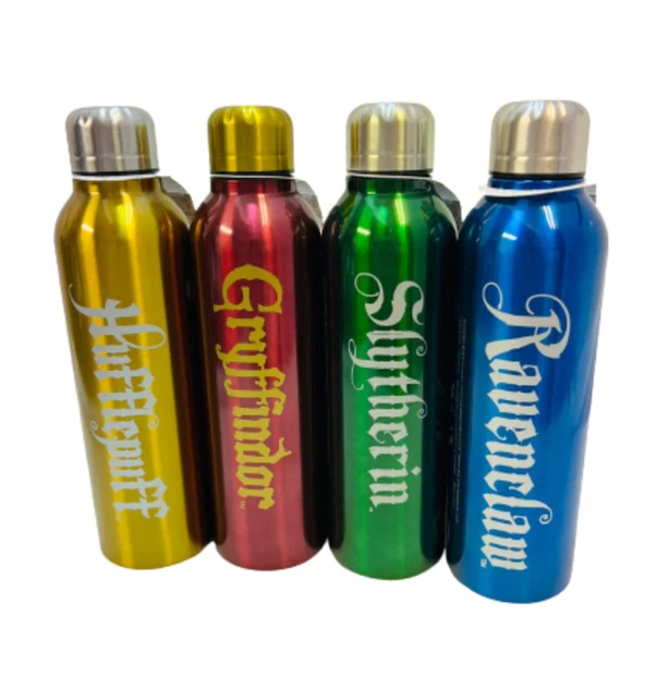 HARRY POTTER STAINLESS Steel Water Bottle Hogwarts Crest Cold Drinks ...