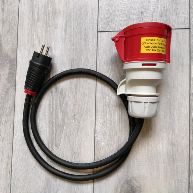 MESSADAPTER SCHUKO / 32A CEE Adapter Prüfadapter BGV A3 0701 0702 DGUV V3 EUR 38,00 - PicClick DE