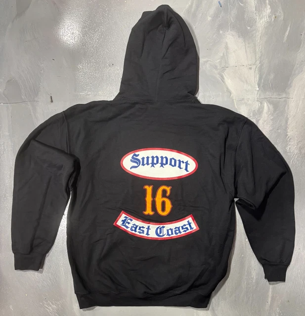 SUPPORT 16 PAGAN'S Mc Motorcycle Club East Coast Rocker Hoody Large £45 ...