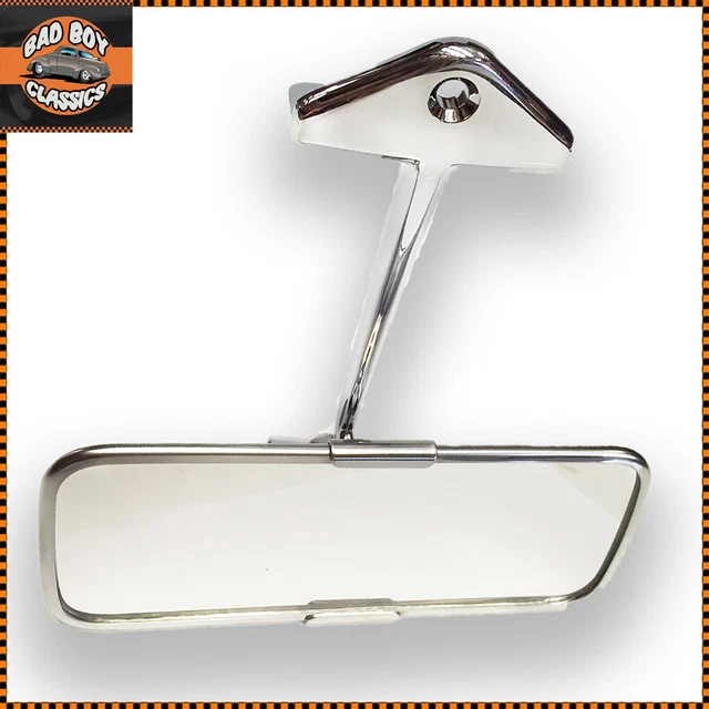 REAR VIEW INTERIOR Mirror Stainless Steel Chrome 3 Hole For CLASSIC ...