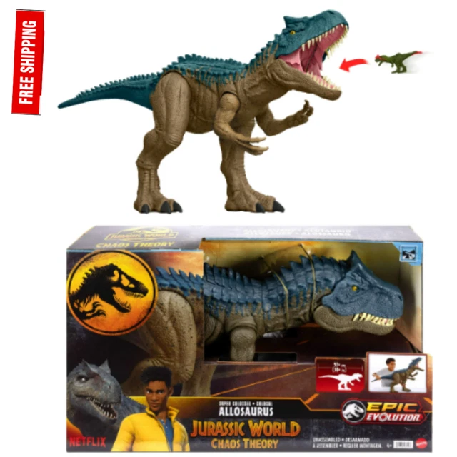 JURASSIC WORLD SUPER Colossal Allosaurus Dinosaur 38'' Long Swallows ...