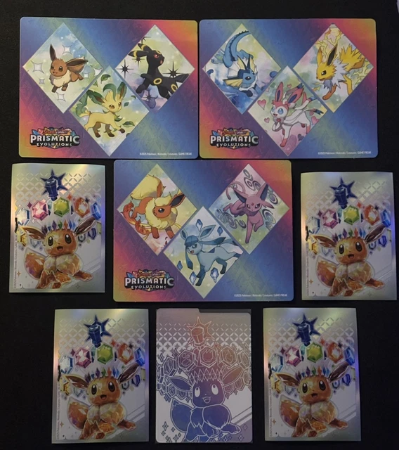POKÉMON PRISMATIC EVOLUTIONS: Eeveelution Sticker Set, Eevee Sleeves ...