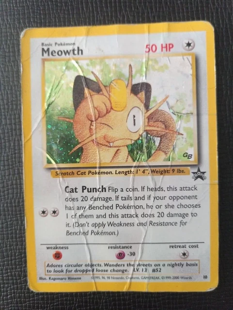 CARTE POKEMON MEOWTH - Promo Black Star 10 Holo Eng EUR 2,50 - PicClick FR