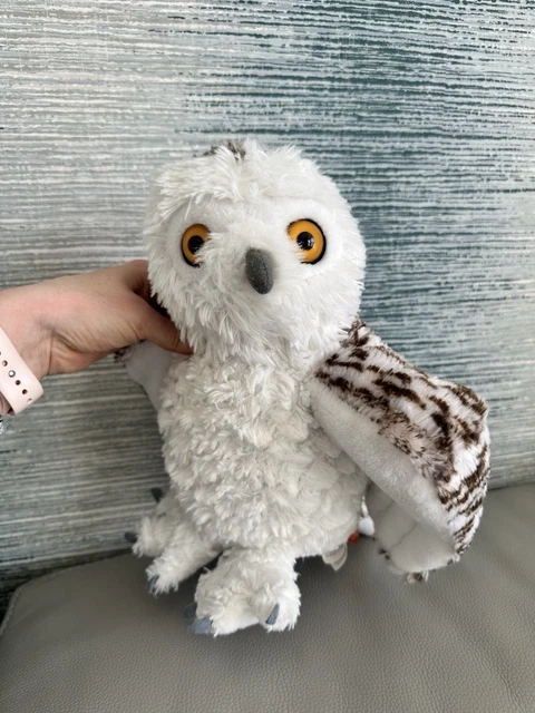WILD REPUBLIC BARN Owl White Stuffed Animal Plush Toy yellow eyes ...