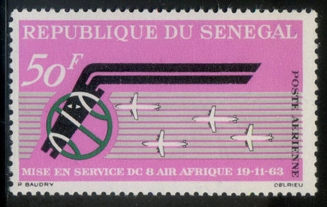 SENEGAL 1963 MNH** Aircraft/Air Africa/DC-8/Aviation/Transport/Planes ... SENEGAL 1963 MNH** Aircraft/Air Africa/DC-8/Aviation/Transport/Planes ...
