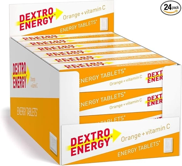 DEXTRO ENERGY ORANGE Tablets Carbohydrates Vitamins Anti Tiredness ...