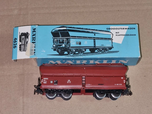 1:87 H0 MÄRKLIN 4626 Güterwagen Selbstladewagen mit Klappdeckel, DB, OVP, Ep.III EUR 4,50 ...