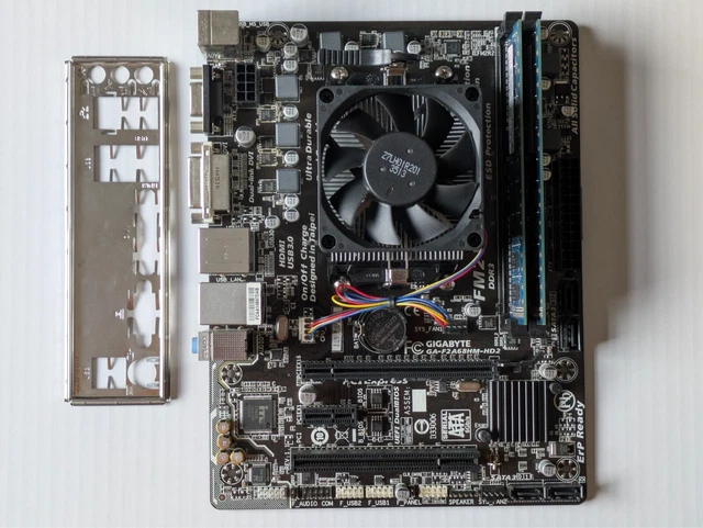 GIGABYTE GA-F2A68HM-HD2 MOTHERBOARD with A4-4000 CPU and 2 GB DDR3 RAM ...