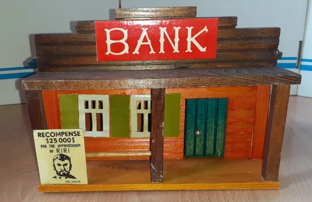 SISOVERO WESTERN FORT Haus Frühphase Bank DDR Indianer Cowboy Holz ...