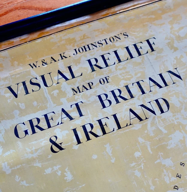 VINTAGE PULL DOWN School Map UK Great Britain Ireland 1950’s Large ...