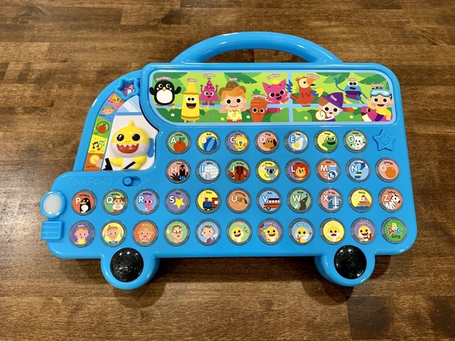 PINKFONG BABY SHARK Blue Learning Alphabet ABC Bus Toy English Version ...