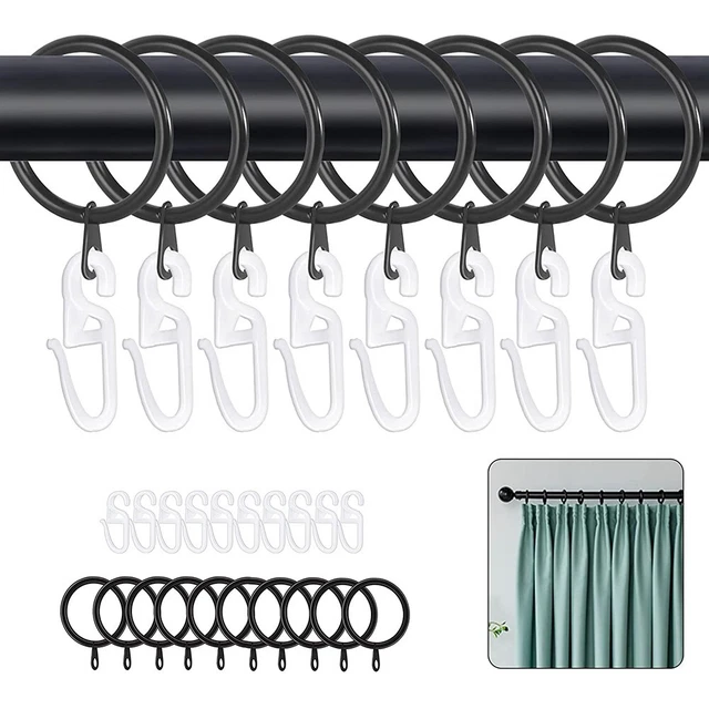 ANNEAUX DE RIDEAU M??tal pour Rideaux Tringles Poteau Voile Crochets de Suspensi EUR 8,98 ...