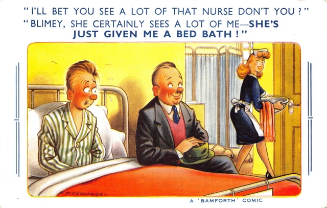 BAMFORTH BROWN TRIANGLE Comic Postcard Fitzpatrick 1665 Hospital Good+ ...