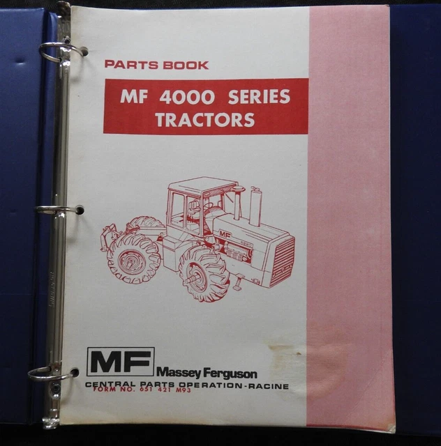 ORIGINAL MASSEY FERGUSON Mf 4800 4840 4880 4990 TRACTOR PARTS CATALOG MANUAL EUR 73,67 - PicClick FR