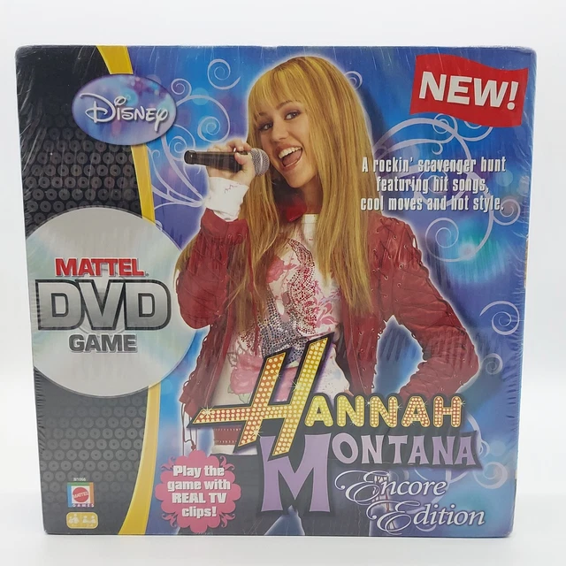 DISNEY HANNAH MONTANA Encore Edition Mattel DVD Board Game Sing Pose ...