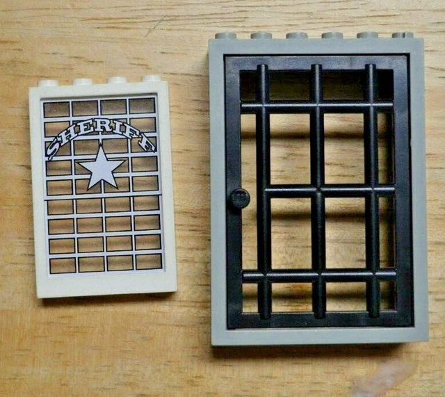LEGO SHERIFF WINDOW Jail Cell Prison Door Bar 4071 Frame 2493 EUR 7,44 ...