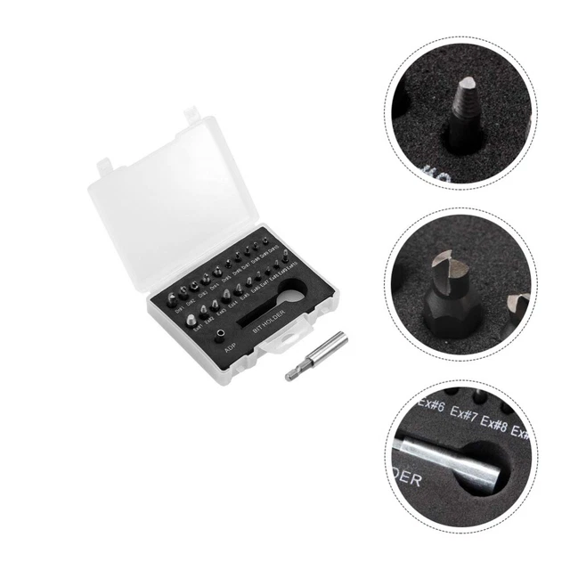 22 PCS EXTRACTEUR De Vis Avec Mèche Boulon Cassé Fil Adaptateur EUR 15 ...