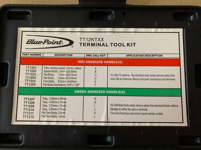 BLUE POINT TERMINAL Tool Kit - TT12KTXX £45.00 - PicClick UK