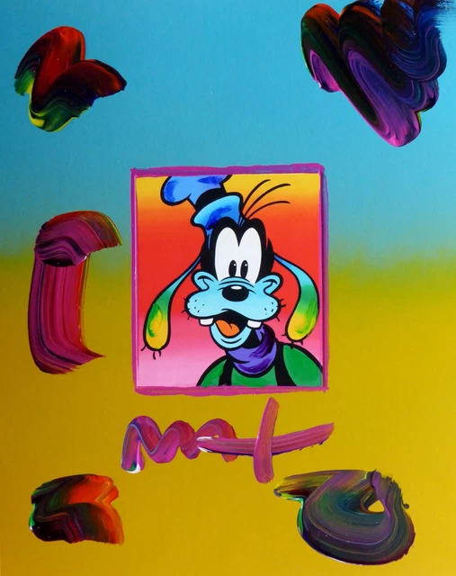 PETER MAX DINGO Chien Main Signée Disney Unique Variation Original ...