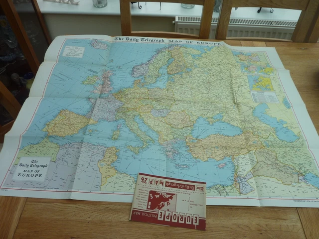 1960S ORIGINAL DAILY TELEGRAPH COLD WAR POLITICAL MAP OF EUROPE £4.99 ...