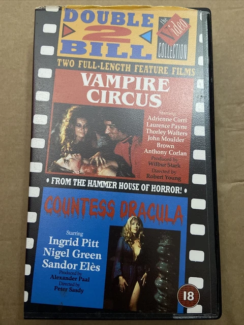 1970’S VHS VIDEO HORROR Double Bill VAMPIRE CIRCUS and COUNTESS DRACULA ...