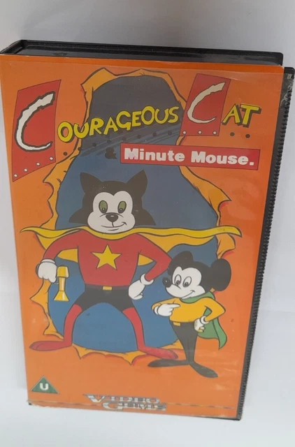 COURAGEOUS CAT & Minute Mouse VHS Cartoons £3.00 - PicClick UK