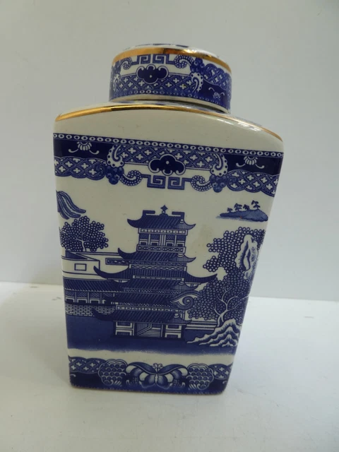 VINTAGE RINGTONS BY Wade Jar Pot Canister Tea Caddy After Maling Blue ...