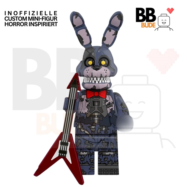 FIVE NIGHTS AT Freddy’s Nightmare Bonnie Clamp Block Custom Mini Figure ...